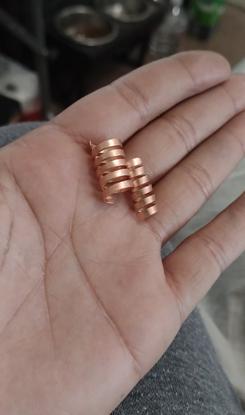 Hammered Spiral Loc Jewels *multiple Sizes Available* - Etsy