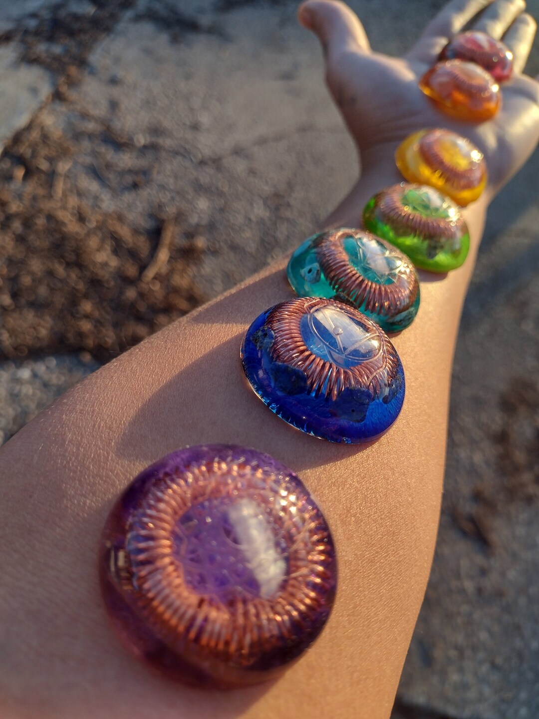 Chakra ORGONITE Chembusters Set EMF Protection Crystal and - Etsy