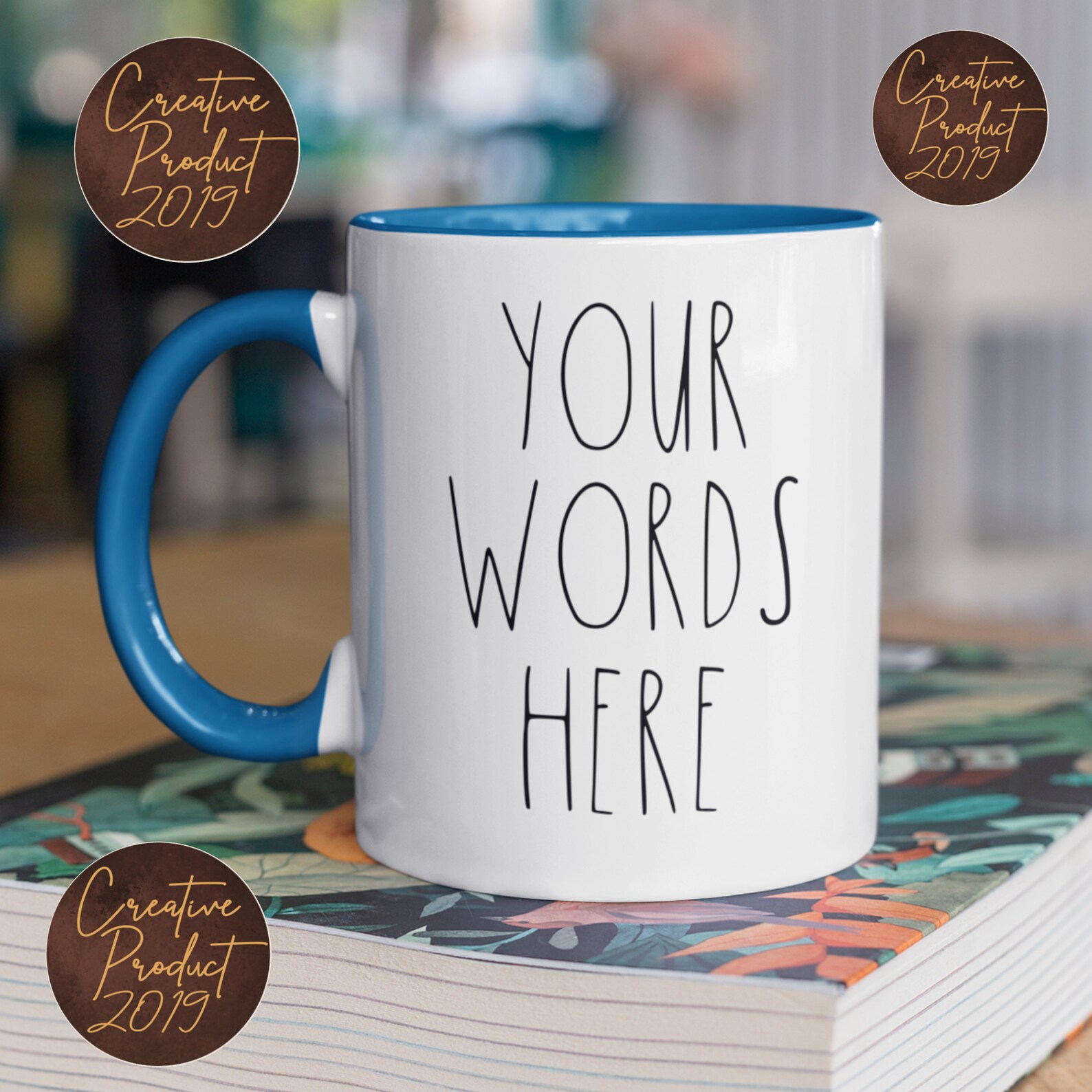 Your Words Here Ceramic Mug Handmade, Personalized Quotes Custom Coffee ...