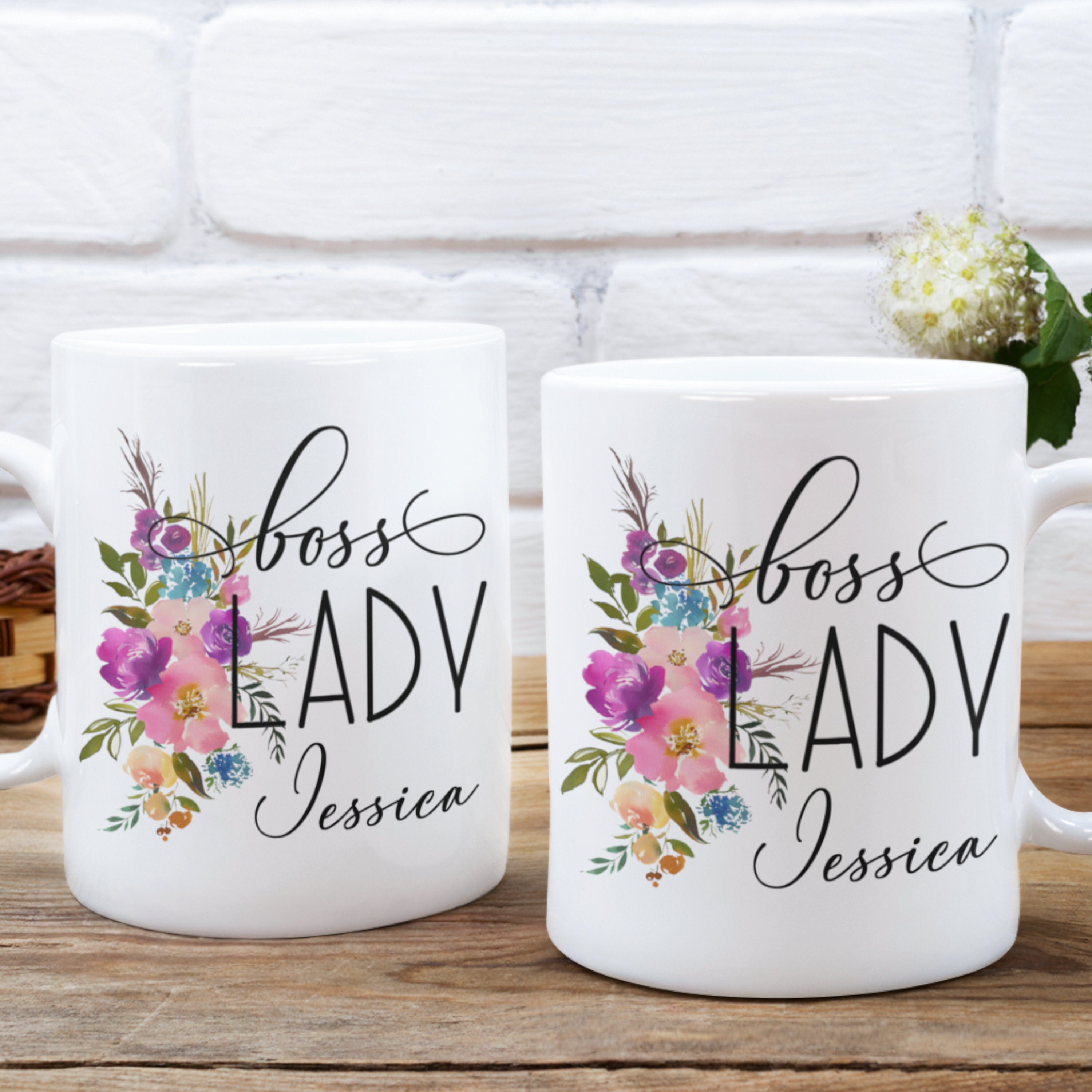 Personalized Name Boss Lady Custom Mug, Boss Gifts Girl Boss Coffee Cup ...