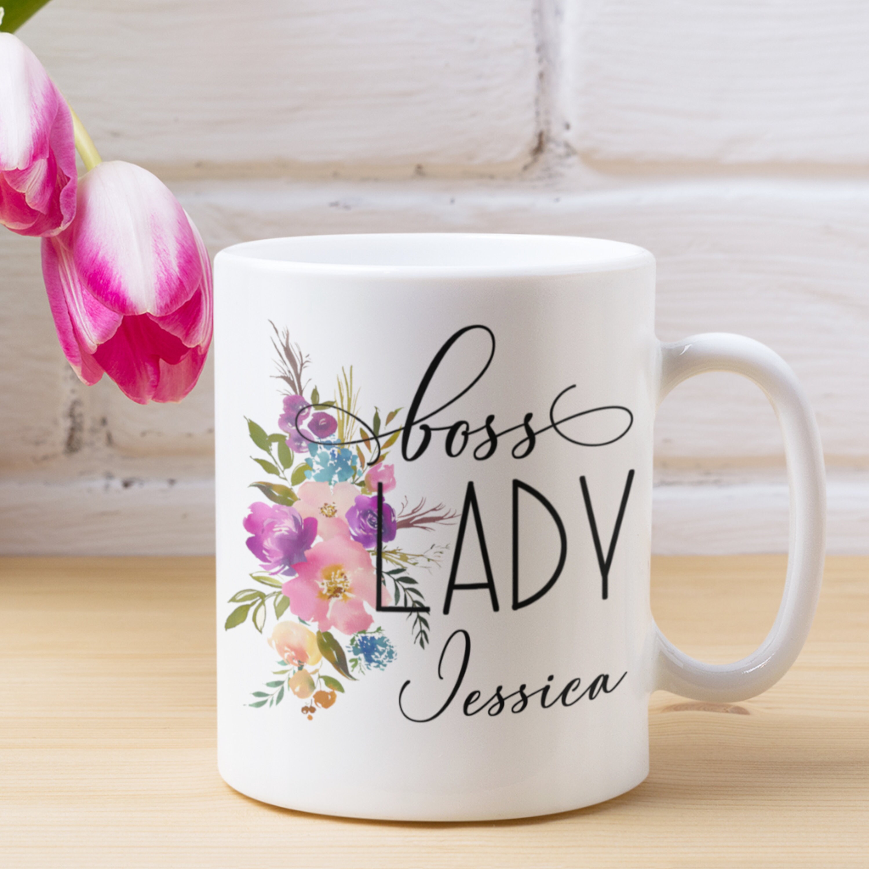Personalized Name Boss Lady Custom Mug Boss Gifts Girl Boss | Etsy