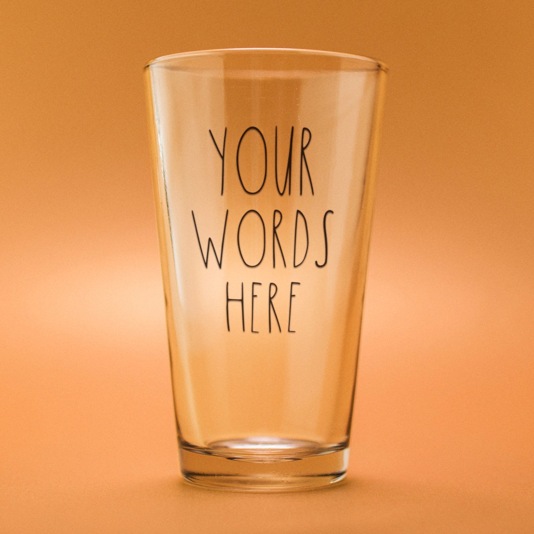 Your Words Here Custom Glass Cups, Personalized Quotes Glass Tumbler ...