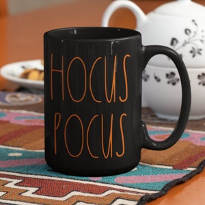 Rae Dunn Inspired Hocus Pocus Mug, Rae Dunn Halloween Mugs, Happy Halloween Witch Mug, Day of ...