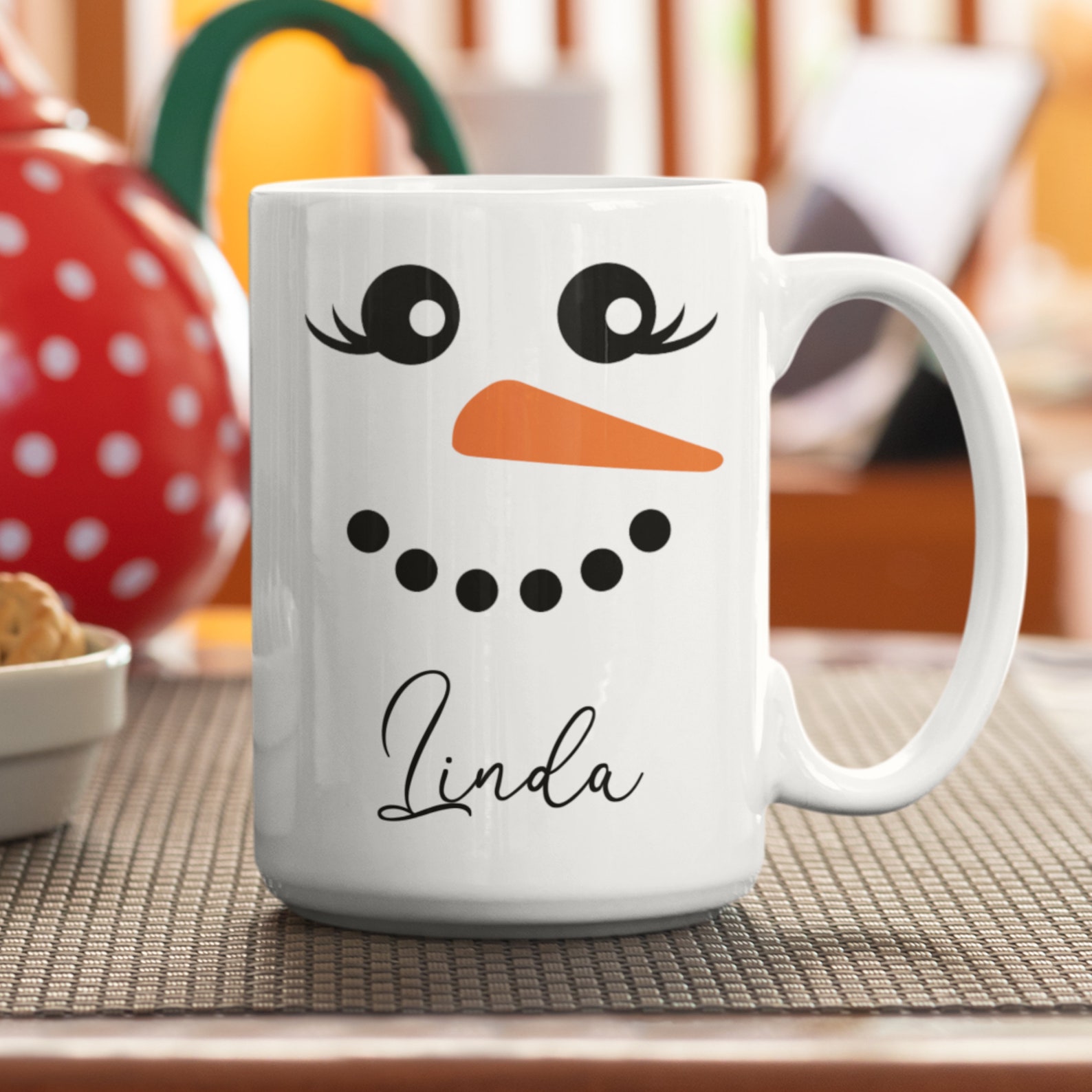 Christmas Snowman Gift for Kids Snowman Face Christmas Mug - Etsy