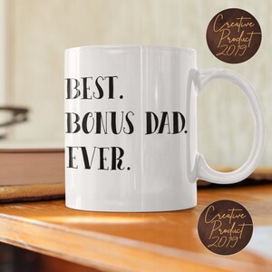 Best Bonus Dad Ever Step Dad Mug, Personalized Kids Name Custom Mug ...