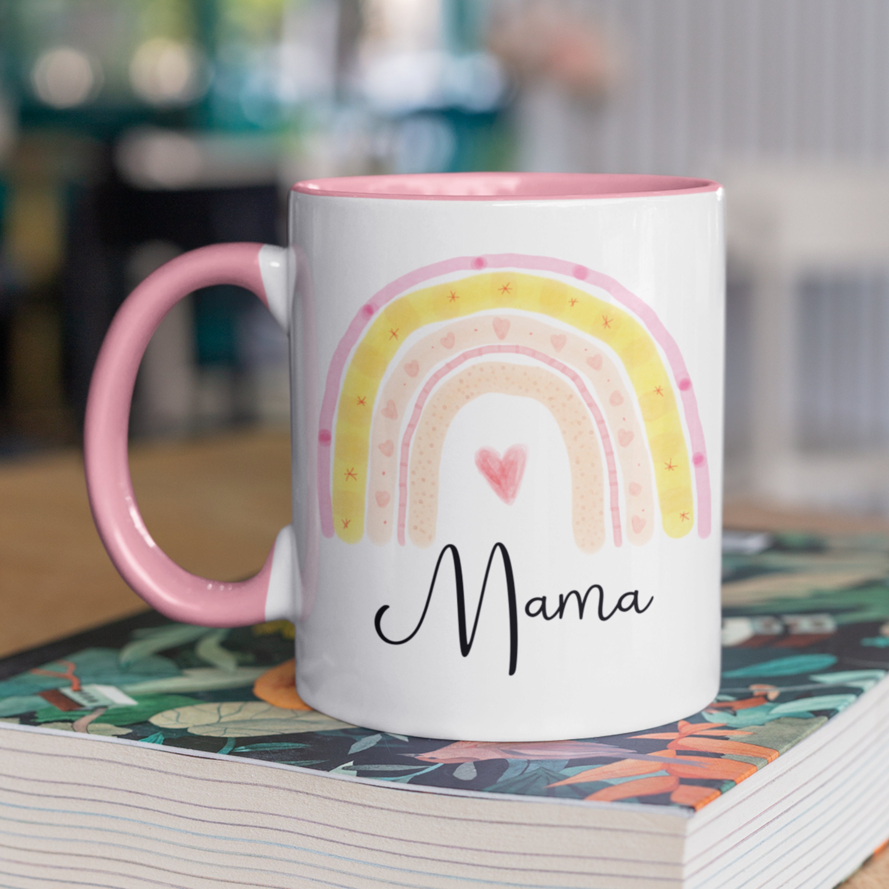 Watercolor Rainbow Mama Coffee Mug Baby Shower Gift Ceramic | Etsy