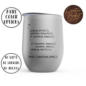 Computer Software Programmer Nerd Funny It Gift 12 Oz Wine Tumbler Cup ...