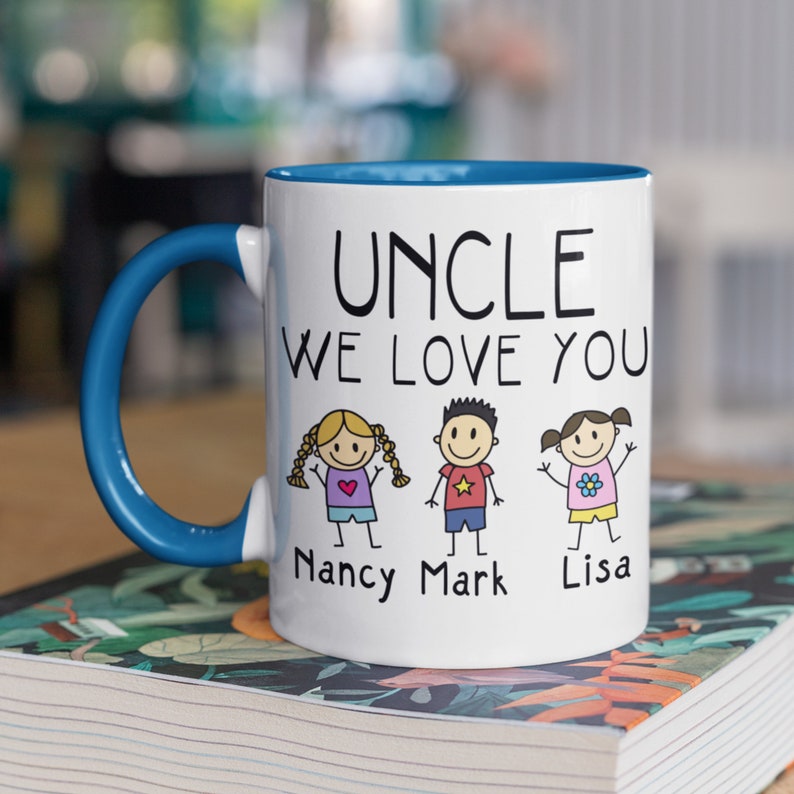 Uncle We Love You Custom Uncle Mug, Personalized Family Uncle Coffee ...