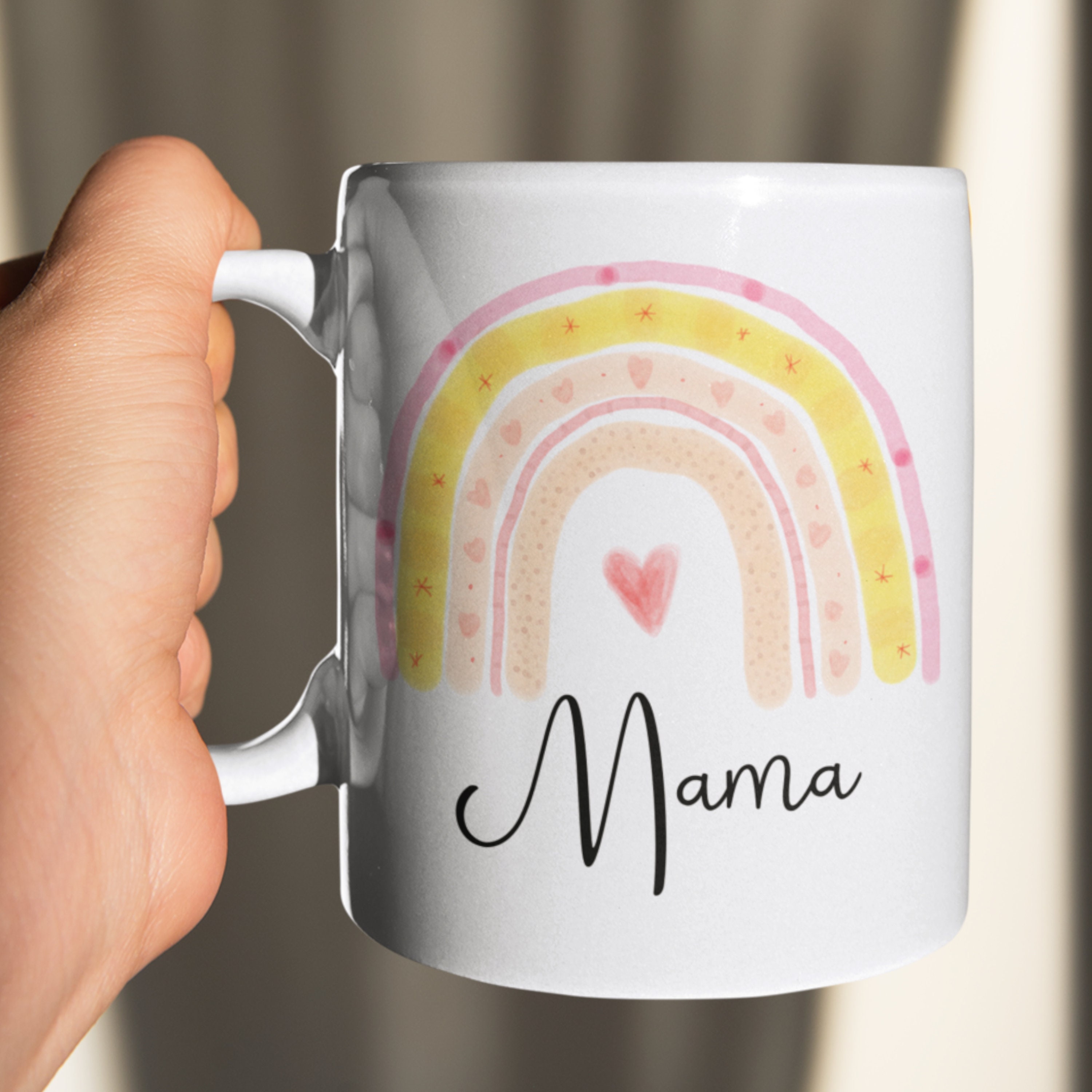 Watercolor Rainbow Mama Coffee Mug Baby Shower Gift Ceramic | Etsy