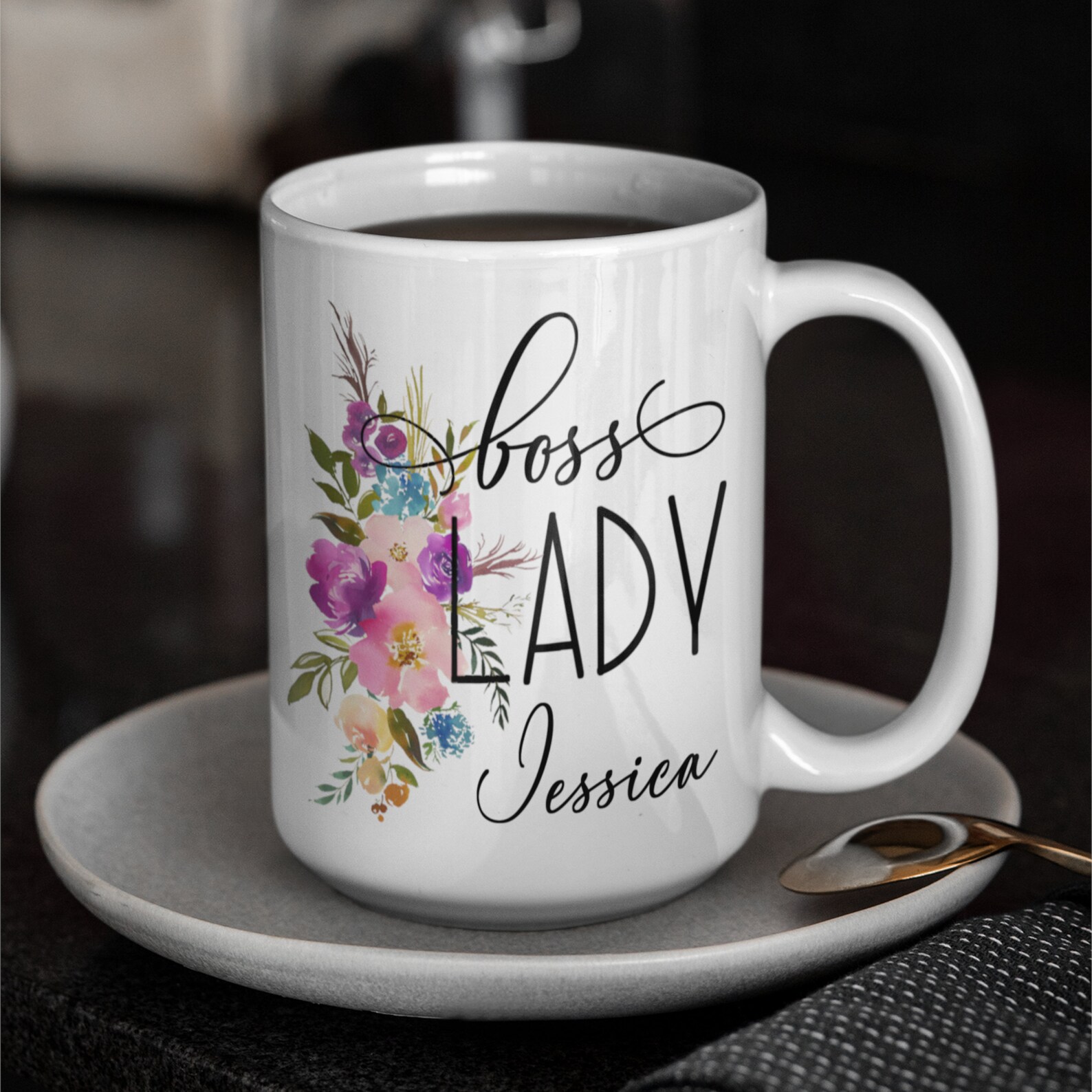 Personalized Name Boss Lady Custom Mug Boss Gifts Girl Boss | Etsy