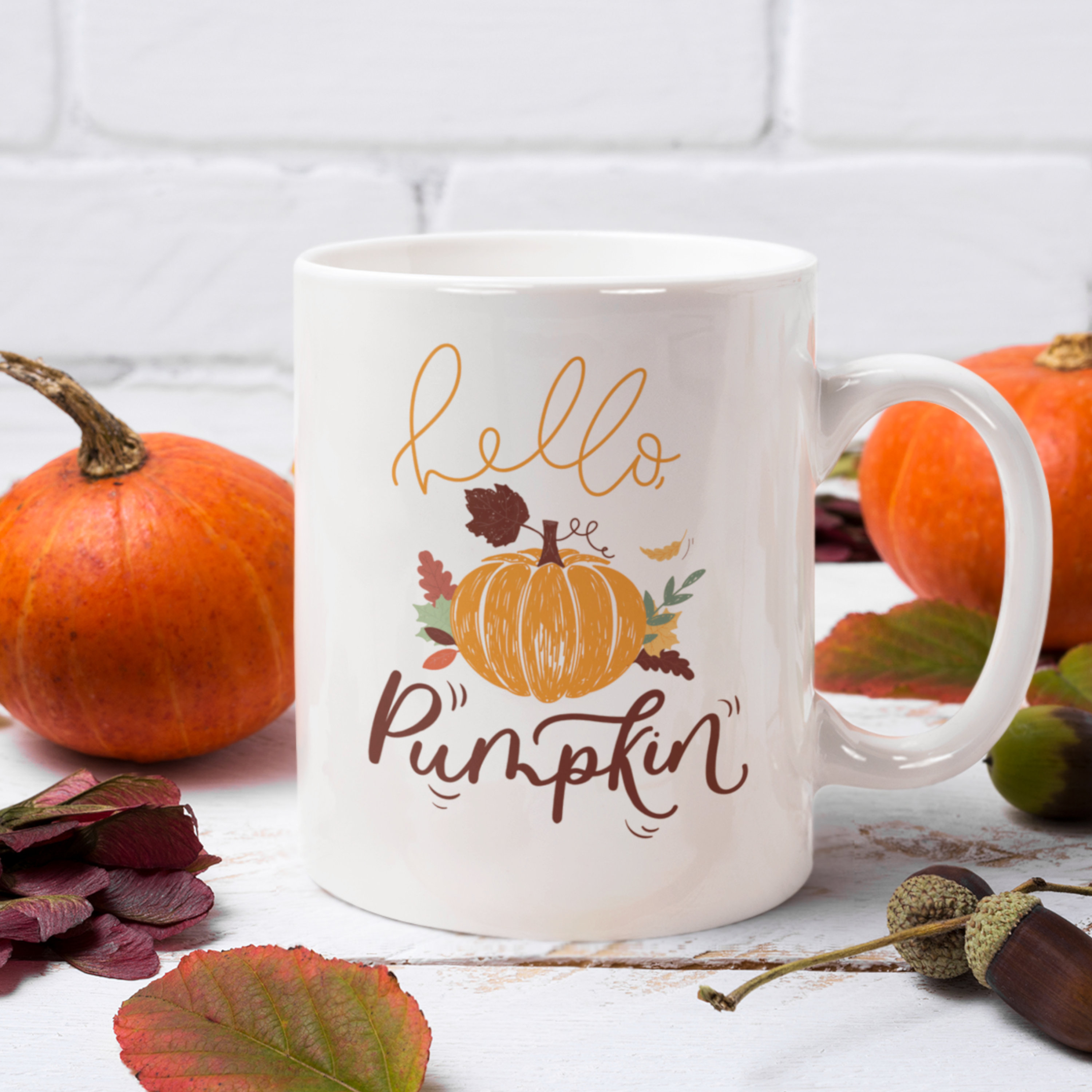 Hello pumpkin autumn mug Pumpkin spice fall mug Thanksgiving | Etsy