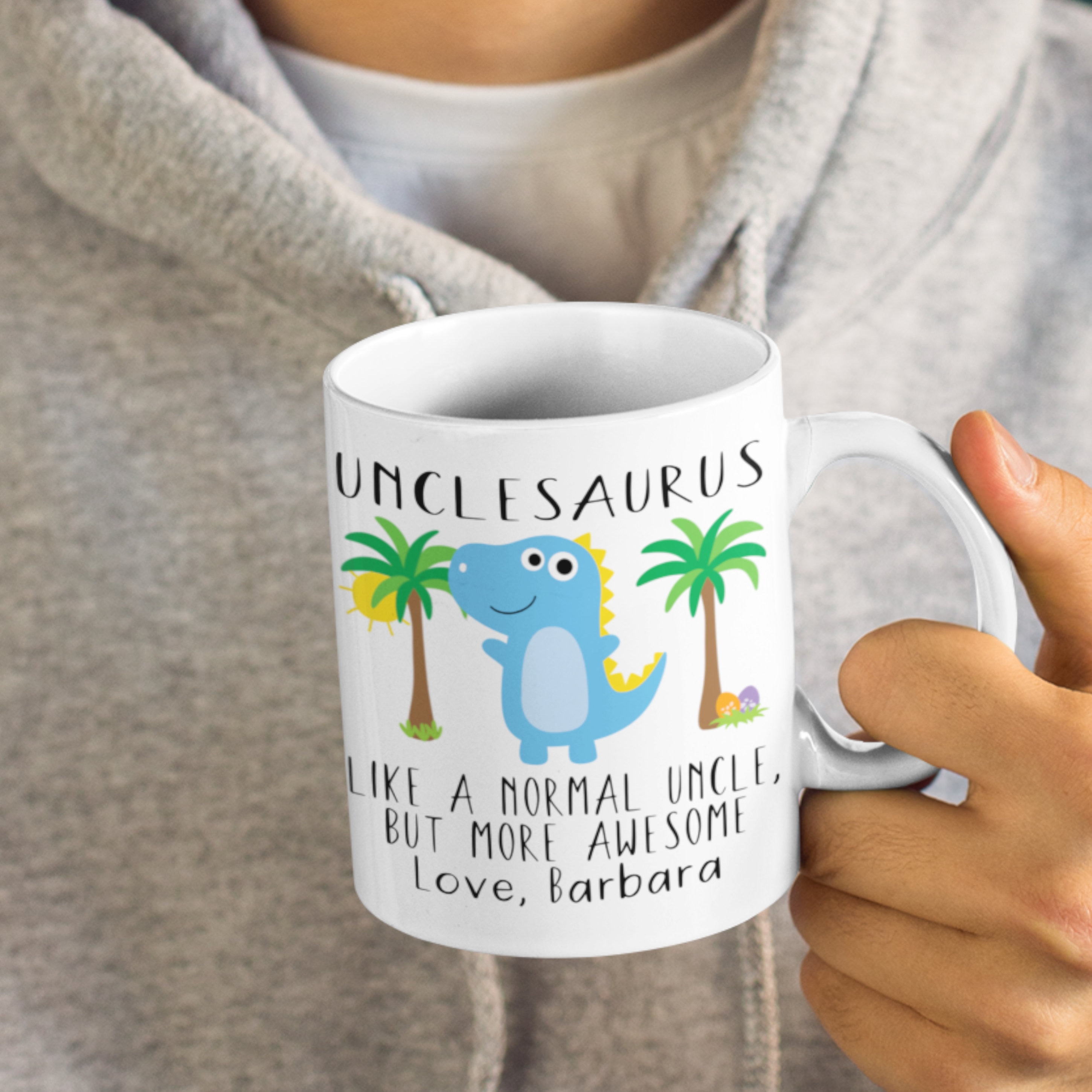 Custom Name Unclesaurus Mug, Uncle Gift Coffee Cup, Father's Day Gift ...