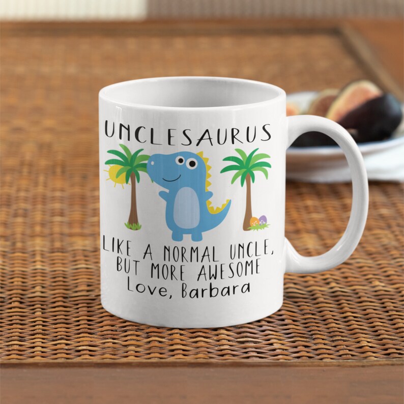 Custom Name Unclesaurus Mug Uncle Gift Coffee Cup | Etsy