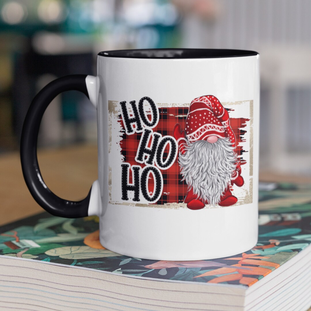 Ho Ho Ho Christmas Mug, Christmas Gnome Holiday Mug, Scandinavian Gnome ...