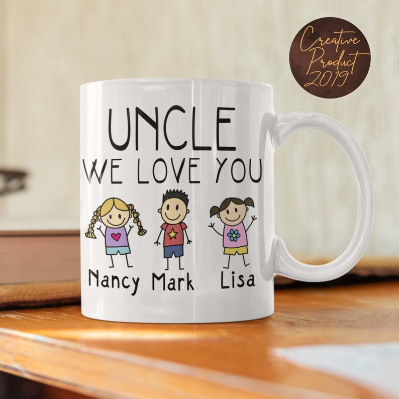 Uncle We Love You Custom Uncle Mug, Personalized Family Uncle Coffee ...