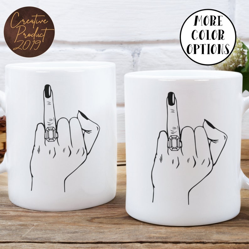 Wedding Ring Finger Coffee Mug, Bride to Be Gift Engagement Cups ...