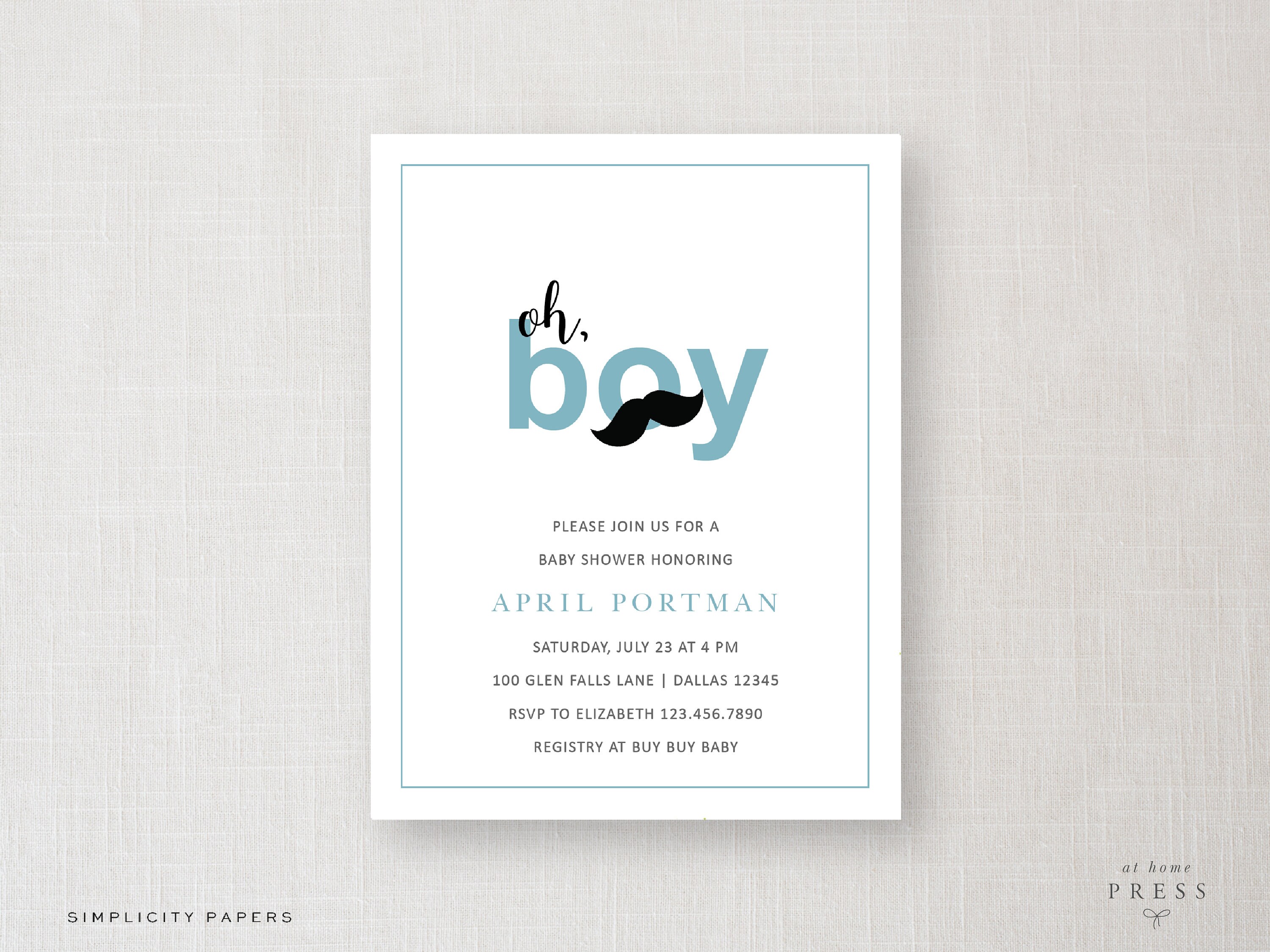 Little Man Invitation Print at Home Instant Download - Etsy