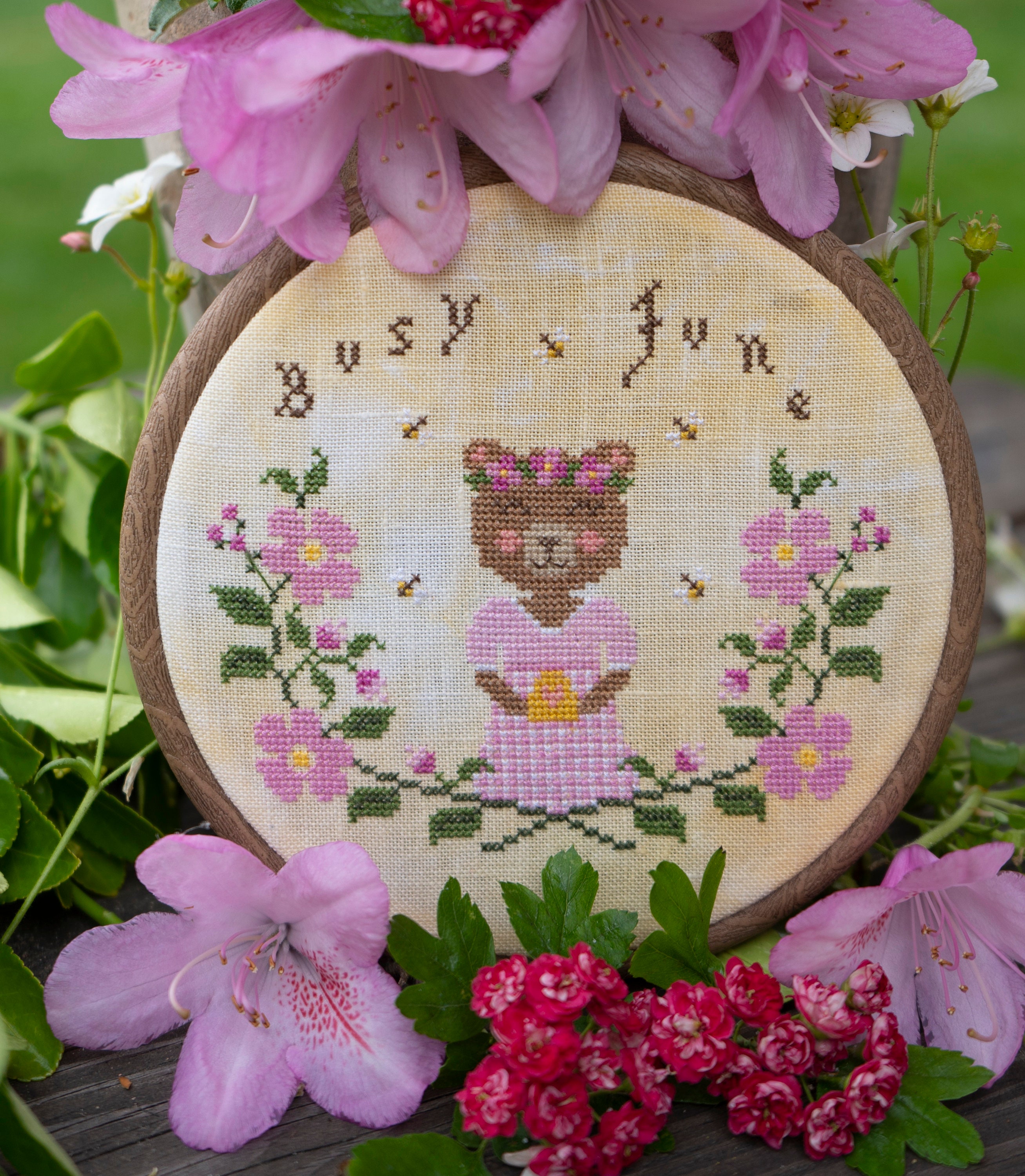 Busy June (calendar for My Daughter Series)/ Original Cross Stitch ...
