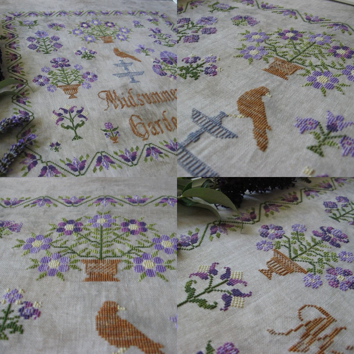 Midsummer Garden / Original Cross Stitch Design / PDF - Etsy