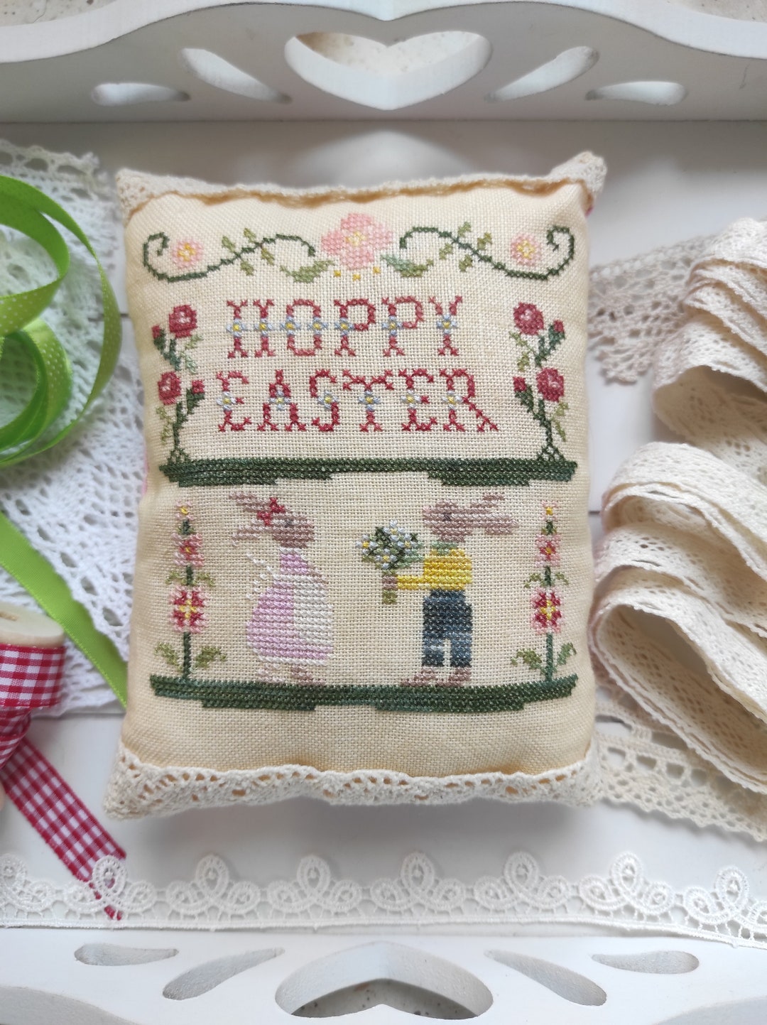 Hoppy Hollow Easter Village - Hoppy Easter / Original Cross Stitch Design / PDF Pattern, Small ...