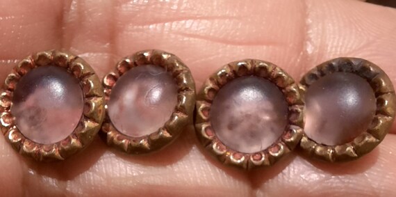 1 button saphiret Victorian glass. 1cm diameter. - Gem