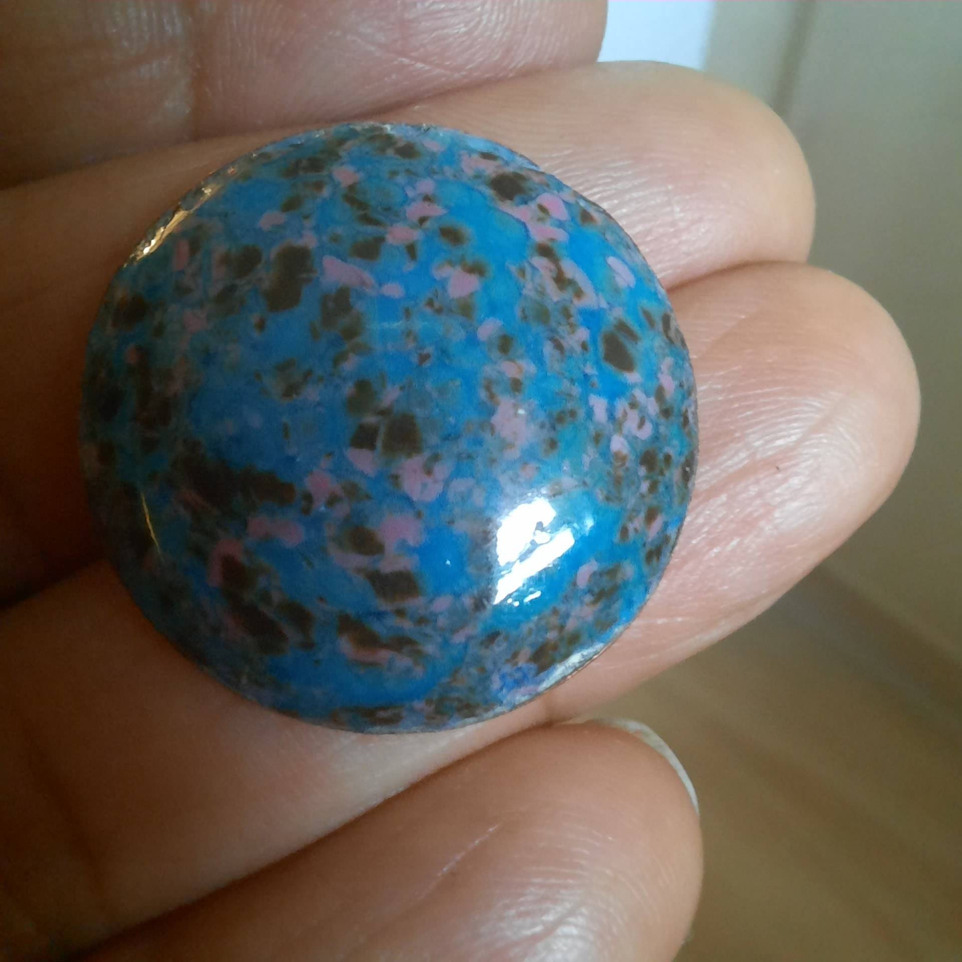Materials Antique Enameled Copper Button ~ 1 316~ Arts & Crafts Period ...