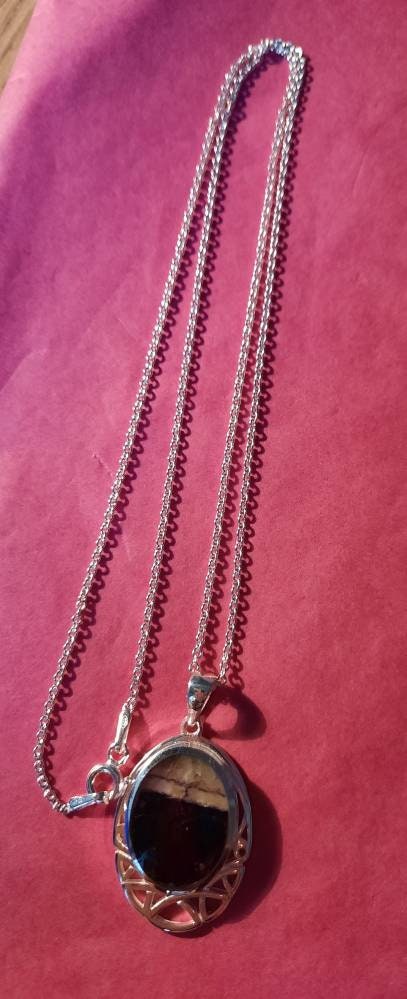 1 Blue John Pendant Necklace Stunning Derbyshire Stone and - Etsy UK