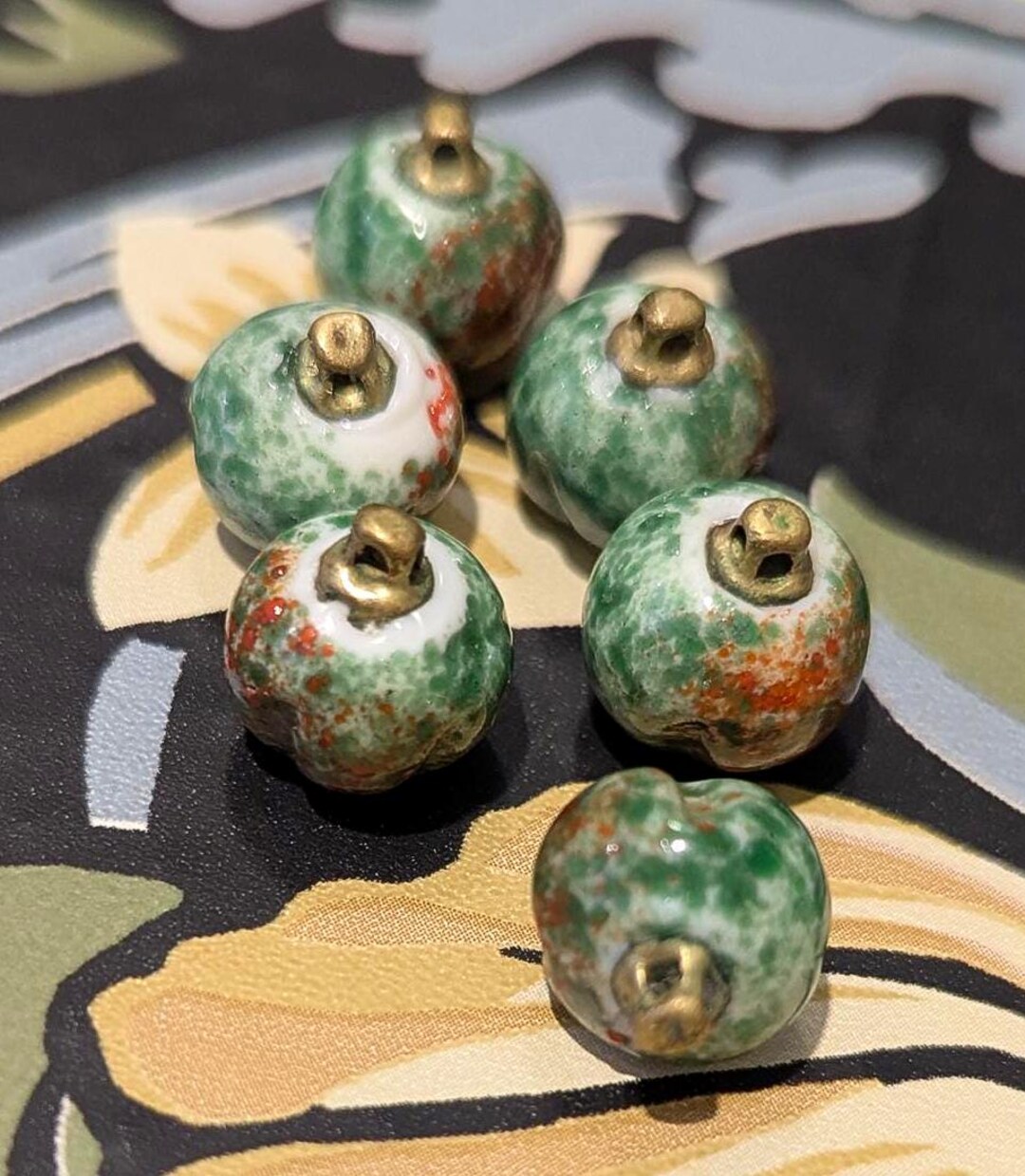 Antique Ceramic Apple Shaped Button With 4 Way Shank. 1cm Diameter. - Etsy