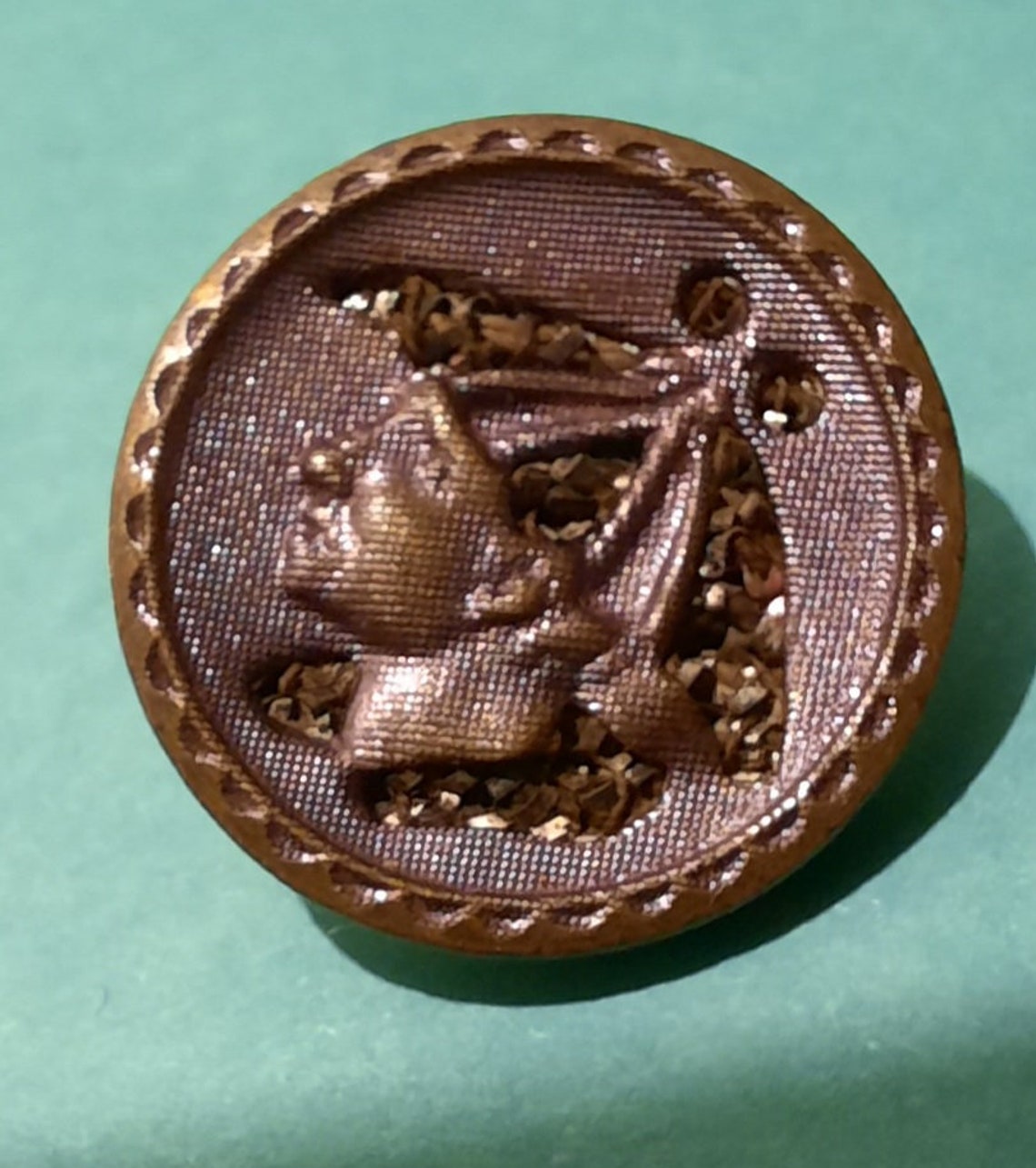 Rare Button Antique Sequin Backed Head. 15mm or 1.5cm Diameter. - Etsy