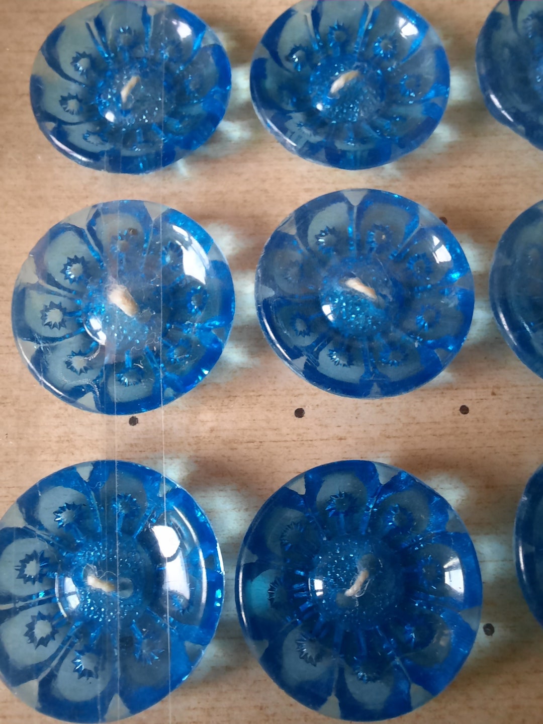 Buttons Blue Cup Daisy Vintage 1.5cm Diameter. - Etsy
