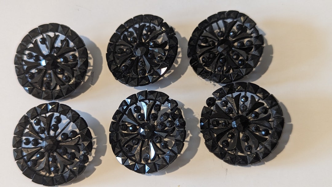 French Jet Openwork Buttons. C1800s. A/F. - Etsy