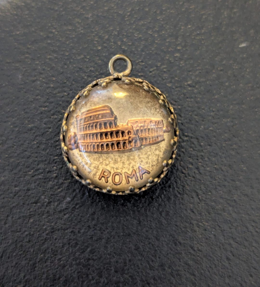 Victorian Grand Tour Fob Charm: Essex Crystal Intaglio, Colosseum Rome ...