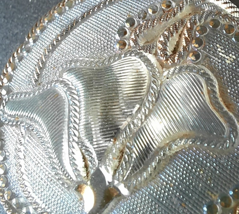 1800s Button Stunning Art Nouveau Poppy on Lacy Glass - Etsy