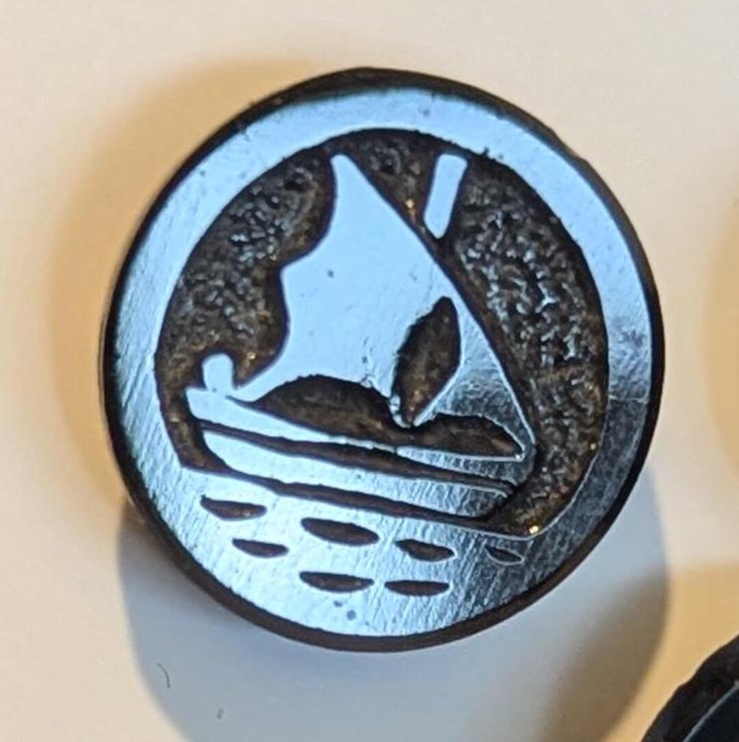 Stunning Buttons of Ship at Sea in Antique Glass. 1.1cm Diameter. - Etsy