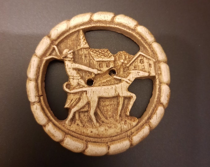 1 Bakelite Bronze Dog Button. 2.2cm. - Etsy
