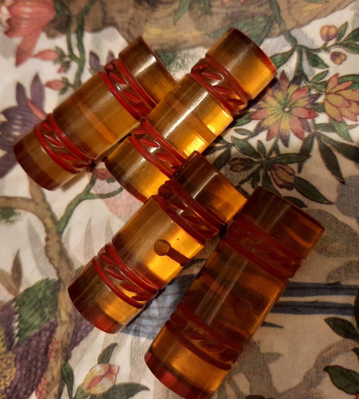 1 Large Amberine Lucite Toggle Cylinder Button. 35mm Long 12mm - Etsy ...