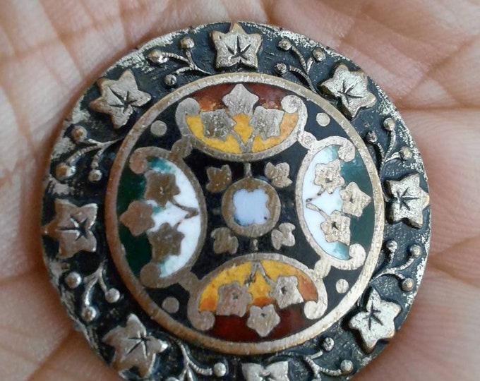 Button Antique Russian Bronze 19th Century Enameled. 30mm Diameter. - Etsy