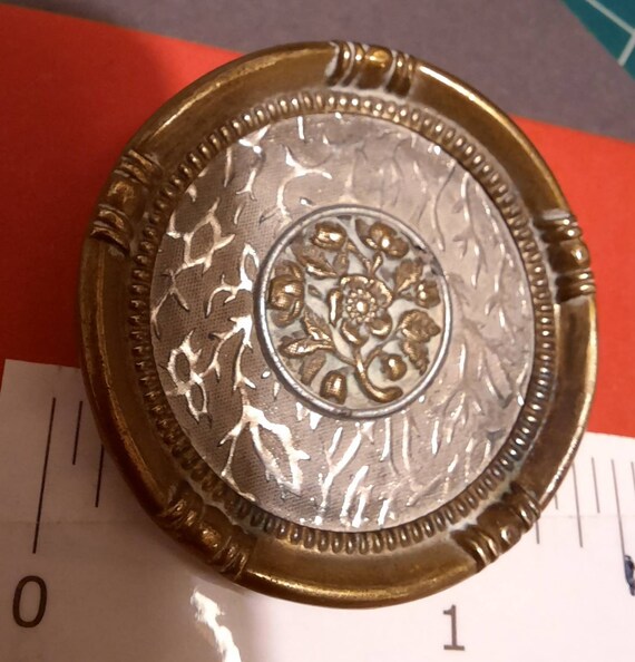 1800s Victorian Antique Coat Button in Gilt Brass and Silver. | Etsy