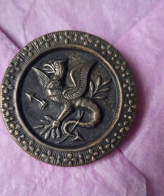 Antique Victorian Griffon Gryphon Dragon Button. 35mm or 3.5cm | Etsy