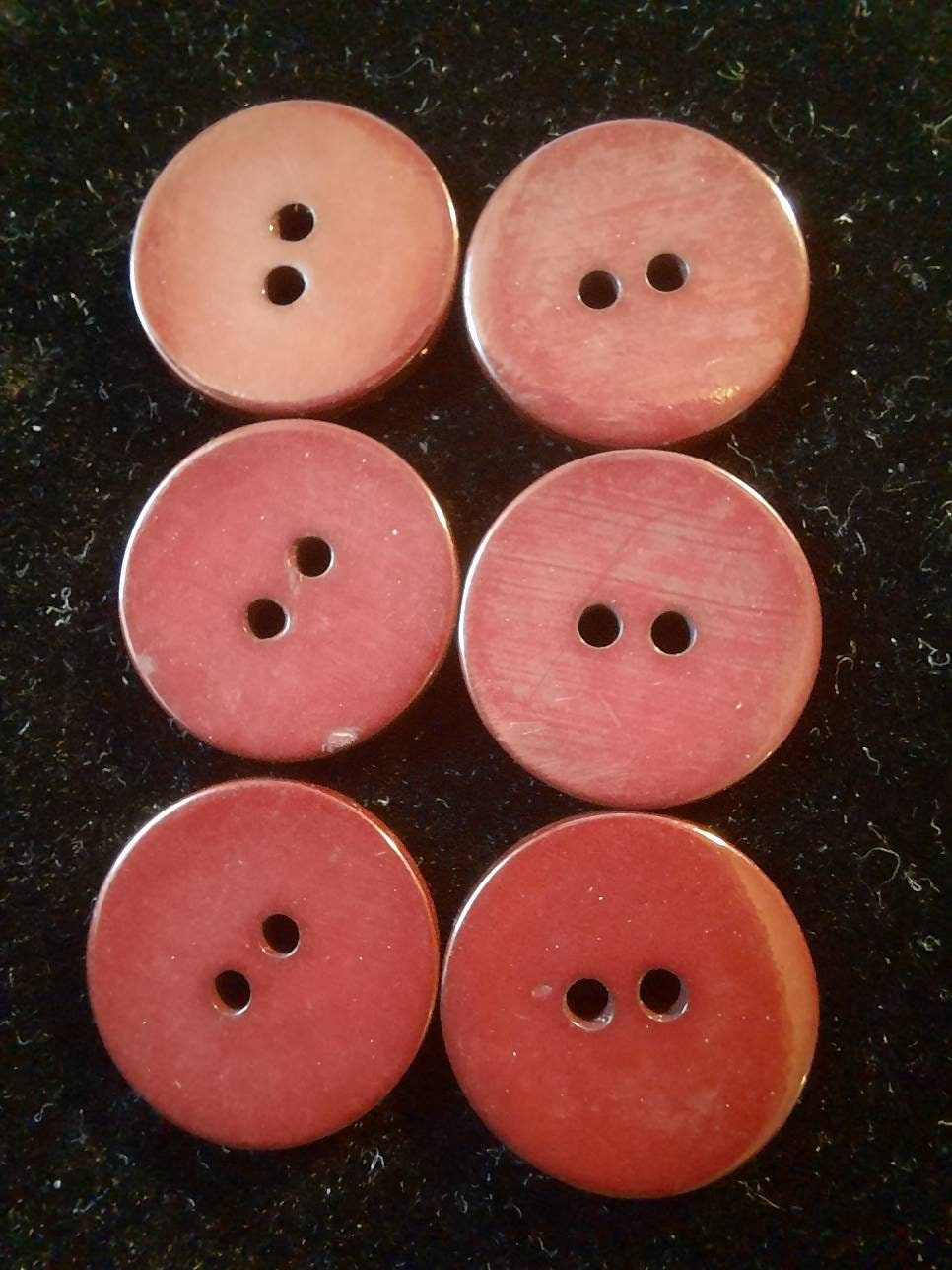 Buttons Set of 6 Art Deco Plum Color Buttons. 16mm or 1.6cm | Etsy