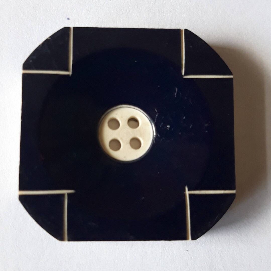 1 Button Art Deco Blue and White Cross Button. 1 Inch Square. - Etsy