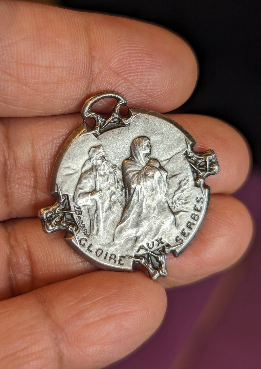 Silver Artist Bargas Mother and Child...award Button/pendant. C1916. 3. ...
