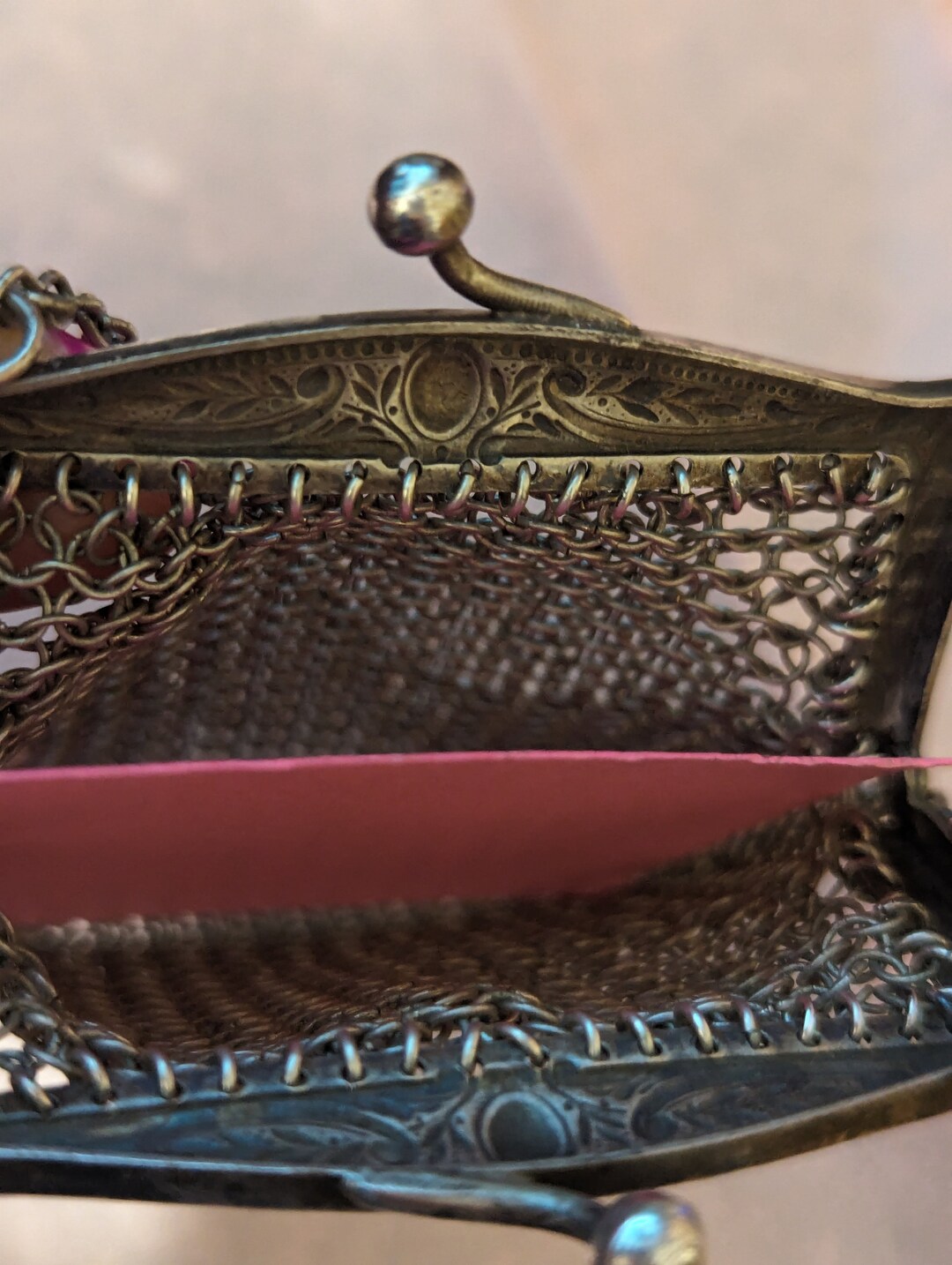 Antique Chatelaine Edwardian Mesh Purse. - Etsy