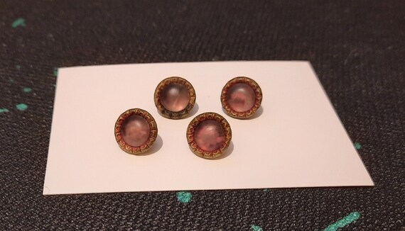 1 button saphiret Victorian glass. 1cm diameter. - Gem