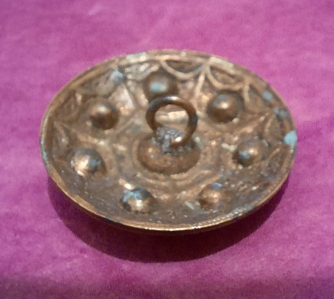 Antique Button Silver and Paste Stone. 2.4cm Diameter. - Etsy