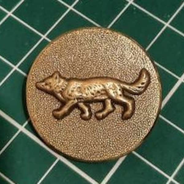 Antique Fox Button - Etsy