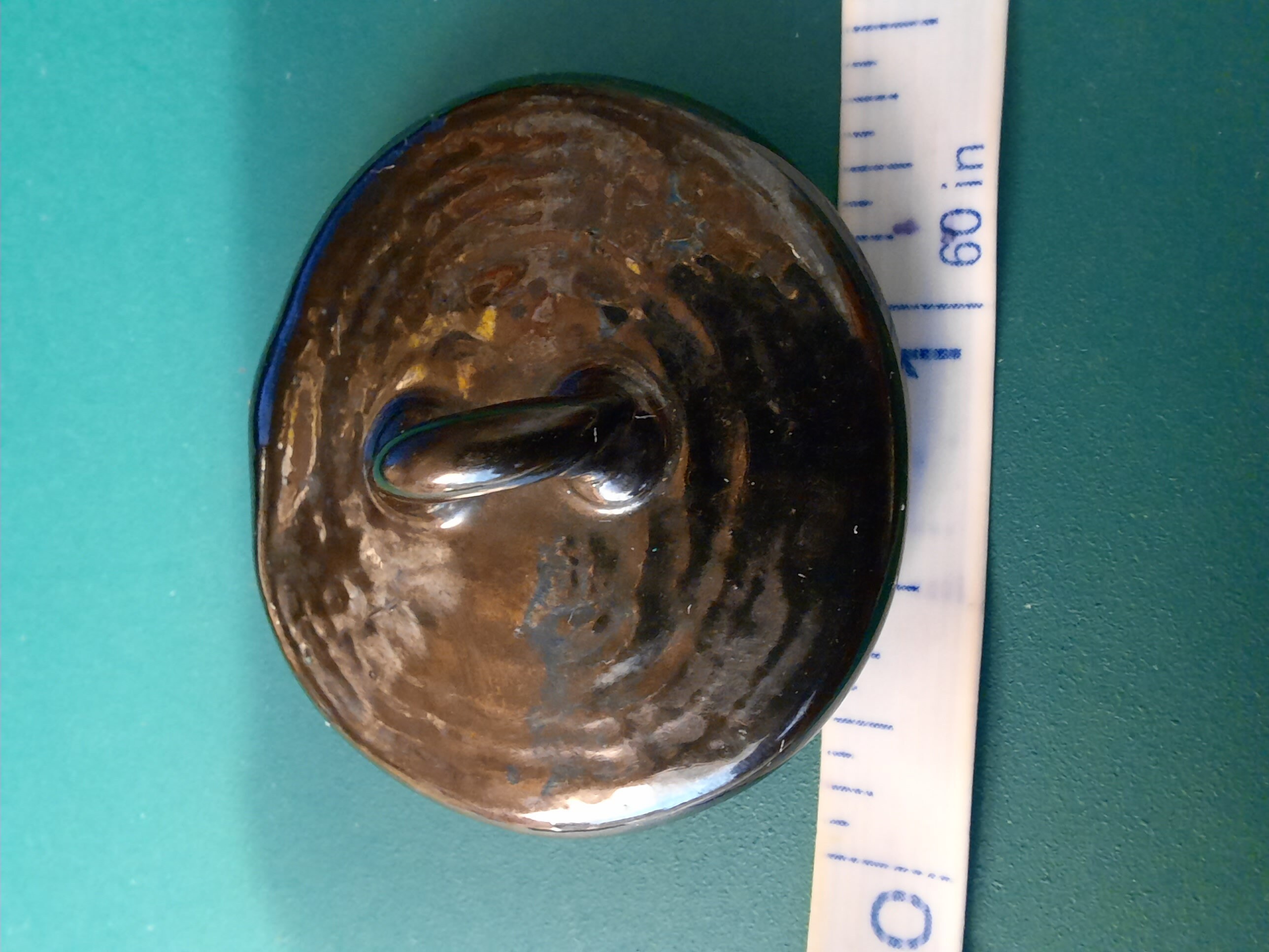 Button Fritz Lampl Early Bimini Glass Loop. Peacock Design. - Etsy ...