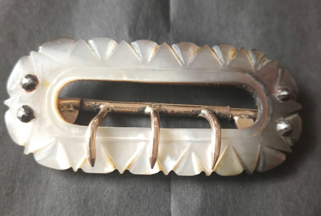 Impresionante hebilla de cinturón victoriana con respaldo de oro y ...