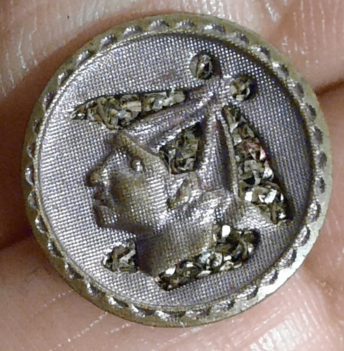 Rare Button Antique Sequin Backed Head. 15mm or 1.5cm Diameter. - Etsy