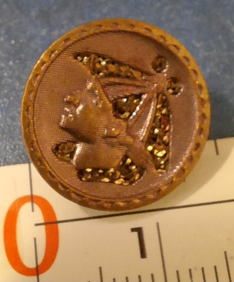 Rare Button Antique Sequin Backed Head. 15mm or 1.5cm Diameter. - Etsy